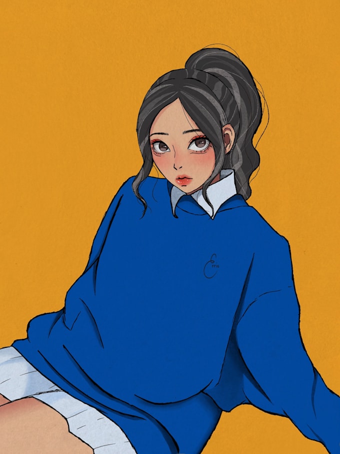 Draw you a custom art style fanart anime oc etc by Erriee | Fiverr