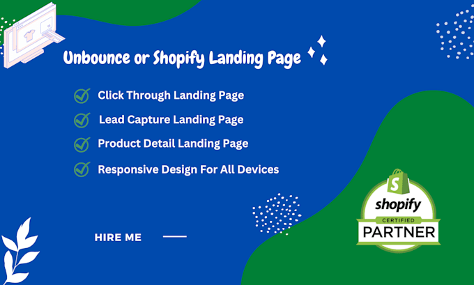 Unbounce Landing Page Or Shopify Product Landing Page Design By