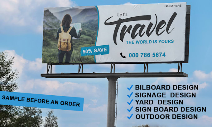 Design a professional billboard, yards sign, signage or signboard by Ub ...
