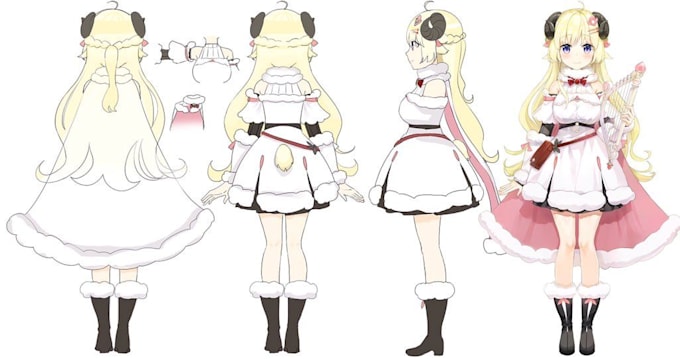 Make live2d vtuber model, vtuber anime character and animate it