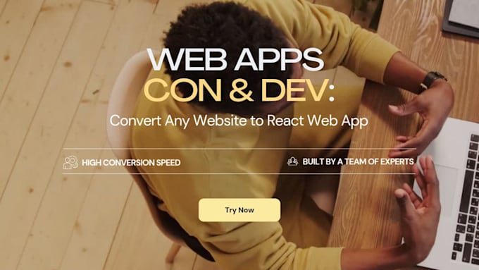 Convert any website to a professional react app by Sylvanusquarm | Fiverr
