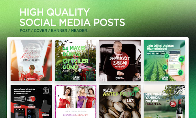 High quality social media posts by Onurarca | Fiverr