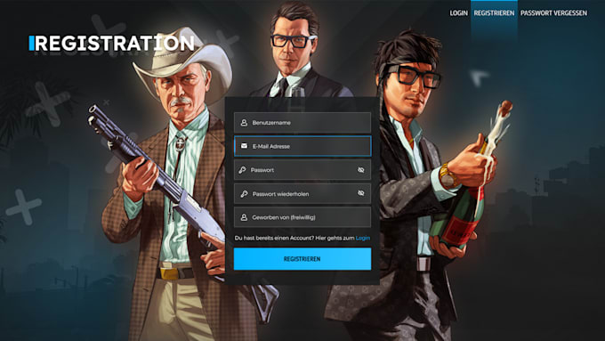 Gta rp ui design interface logo grafik rage mp altv fivem by Paulpapst620 | Fiverr