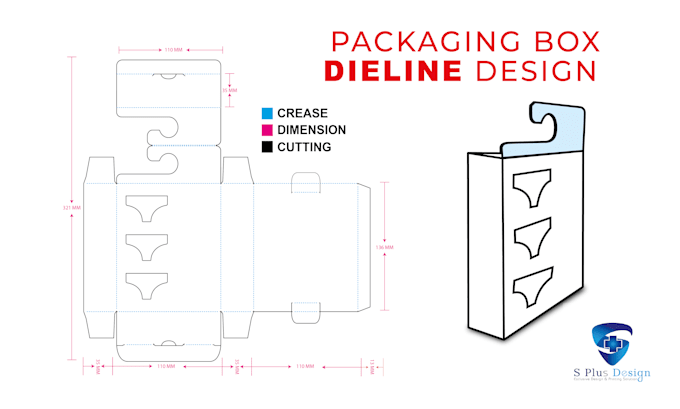 Make dieline design for packaging box, label, bag, sticker etc by Splus ...