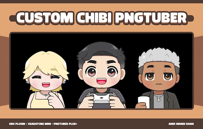 Draw custom chibi pngtuber for your stream by Andiwandirana | Fiverr