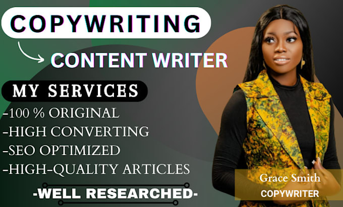 Be your high conversion copywriter and content writer by Grace_0662 ...