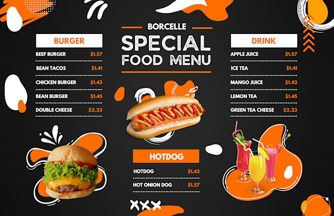 Do menu design, food menu, restaurant menu, price list, by ...