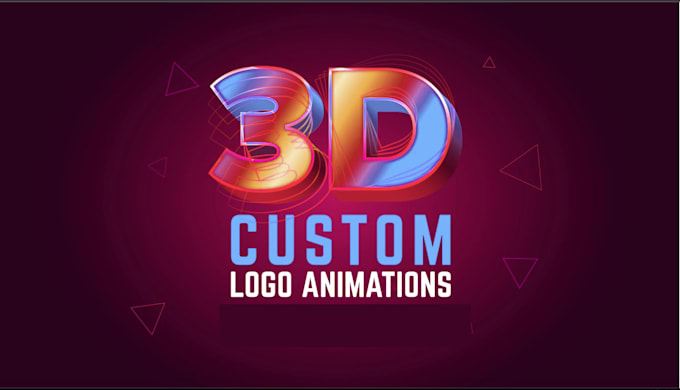 Custom animate 3d logo by Suhaan_ | Fiverr