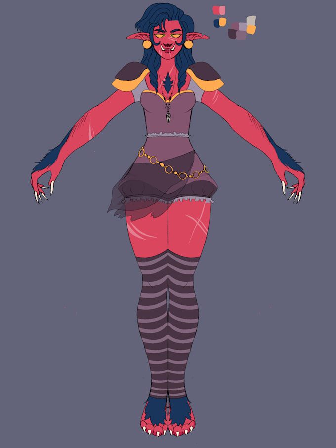 Illustrate your original character by Vecloudy | Fiverr