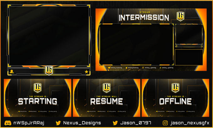 Design custom twitch stream overlay full stream package by Jfx_24 | Fiverr