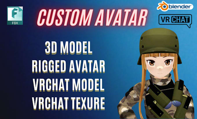 Make 3d vrchat avatar model vr chat avatar vrchat avatar furry vrchat ...