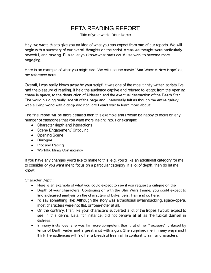 Beta read your movie scripts and elevate your story by Sandmancreative ...