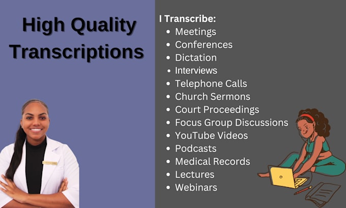 Provide quality transcripts for english audio or video files by Aribecx ...
