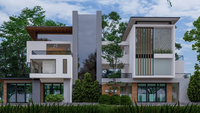 Create architectural 3d modeling and realistic rendering by Nipunchaga3d | Fiverr