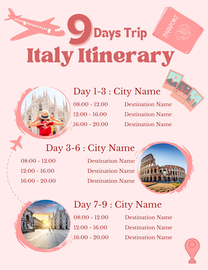 Create travel itineraries personalized to your wants by Sumanija5 | Fiverr