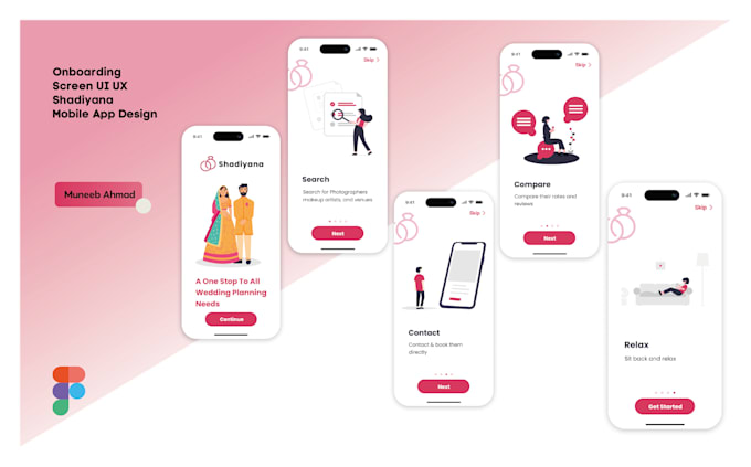 Design onboarding screens for mobile app by Muneebahmad902 | Fiverr