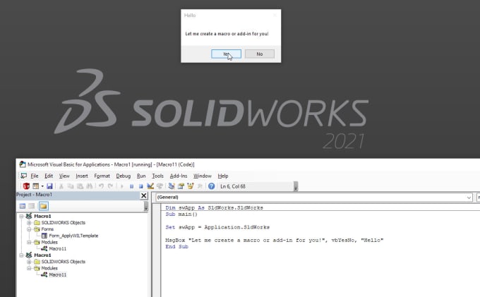 Write Solidworks Or Pdm Api Addins And Macros By That Sw Guy Fiverr