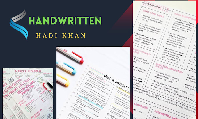 Handwrite any documents , study notes , letters by Hadikhan8 | Fiverr