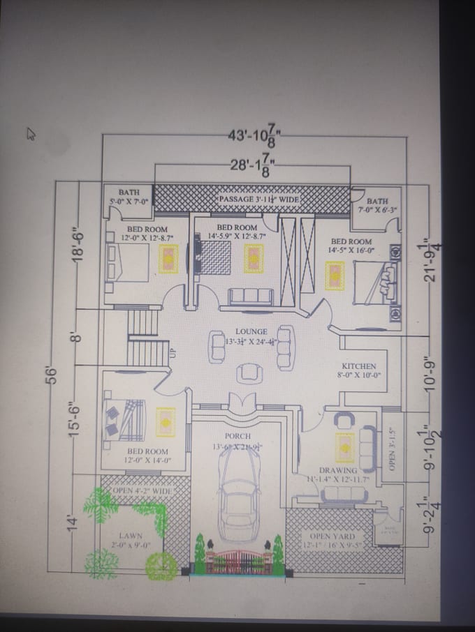 Make 2d and 3d plan in autocad by Abdulhanan8509 | Fiverr