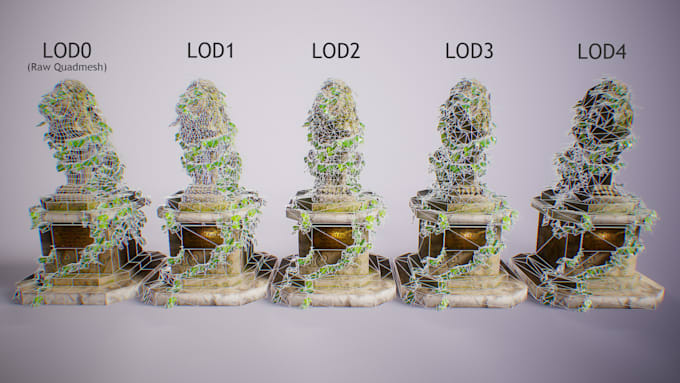 Create lods for your 3d model by Dls_art | Fiverr