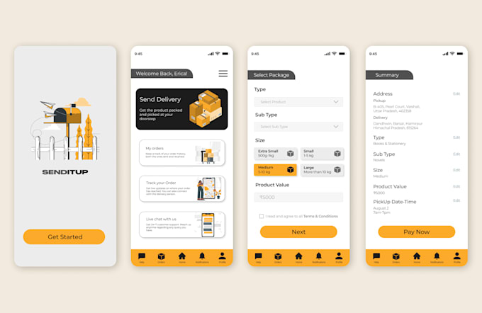 Design ui ux for mobile apps, both ios and android by Mindspaces | Fiverr