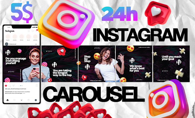 Design attractive social media carousel posts for your instagram by Hichame2000 | Fiverr