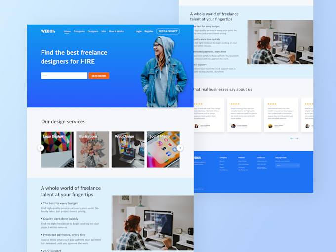 Design website ui ux and landing page design in figma by Yogesh_uidesign | Fiverr