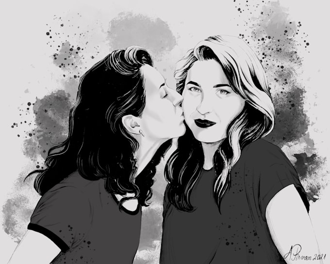 Draw beautiful digital portraits of your loved ones by Antoniapirvan ...