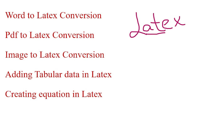 Do all type of latex conversion, adding equation in latex by ...