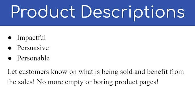 Create a product description and title by Wellweather | Fiverr