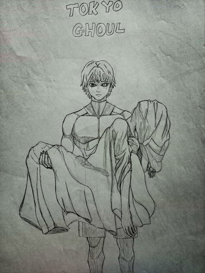 Draw any pencil sketch anime fanart superhero art or line art for you ...