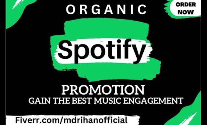 Do organic spotify music promotion by Mdrihanofficial | Fiverr