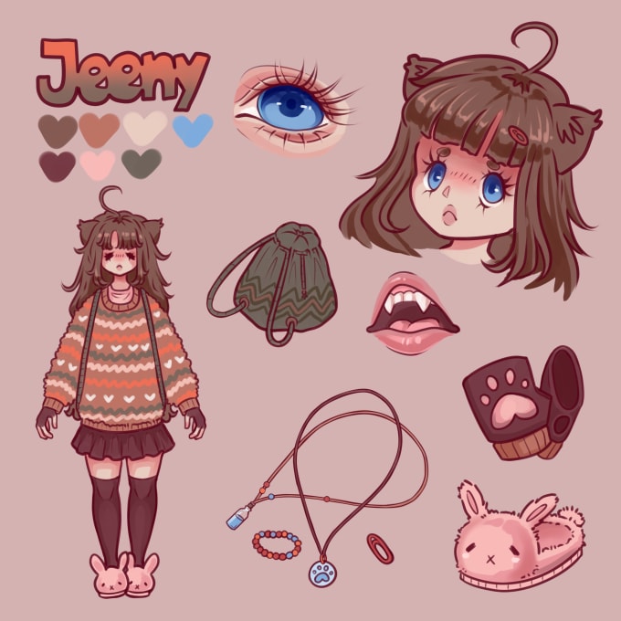 Draw ref sheet for your character by Ariela_sukovska | Fiverr