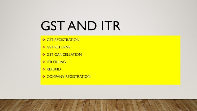 File indian itr, gst returns, tds returns by Pradeepmaury842 | Fiverr