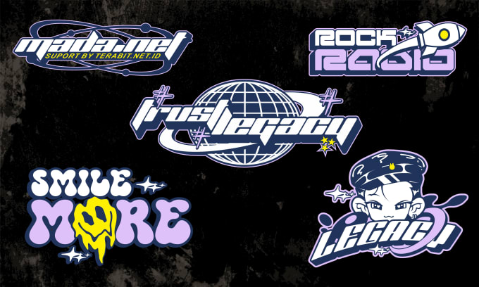 Design Y2k Style Streetwear Logo By Gilahobi Fiverr