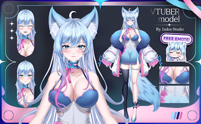 Design vtuber model high quality live2d and rigging for vtube studio by Nidhmtd | Fiverr