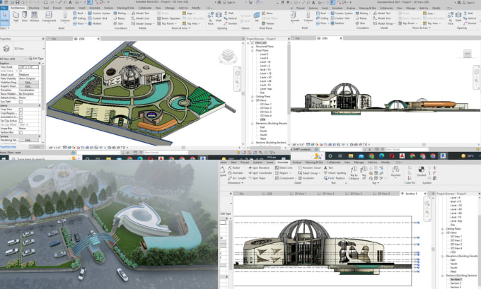 Create best 3d detail models floor plans and section elevations in ...