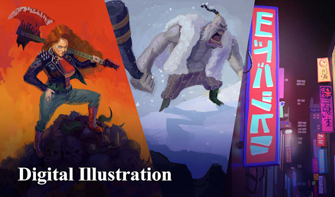 Draw stylized digital illustrations, digital art by Bolduan | Fiverr