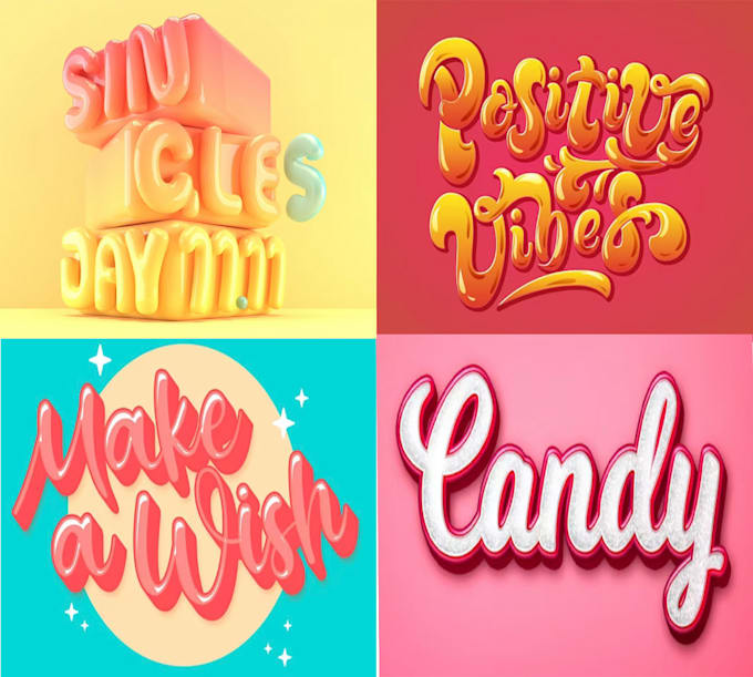 Create custom font, 3d text effect, word art or lettering by ...