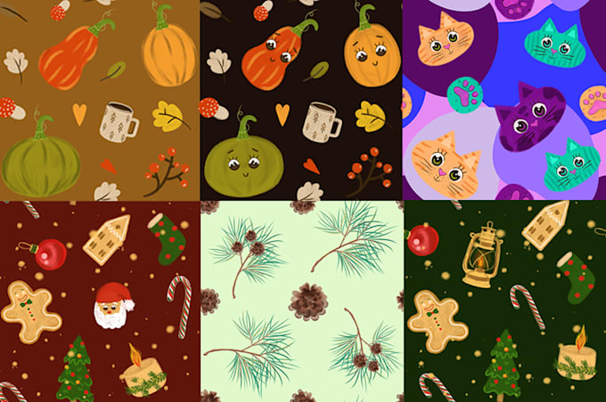 Design seamless vector pattern for your product by Anna_melihova | Fiverr