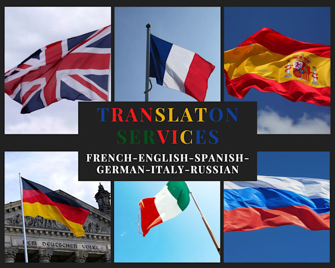 Translate english to french spanish german italian and russian by ...