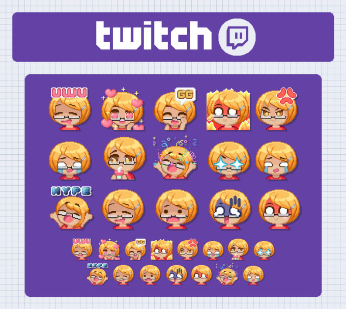 Draw custom pixel art twitch emotes by Nomixels | Fiverr Draw custom pixel art twitch emotes by Nomixels | Fiverr