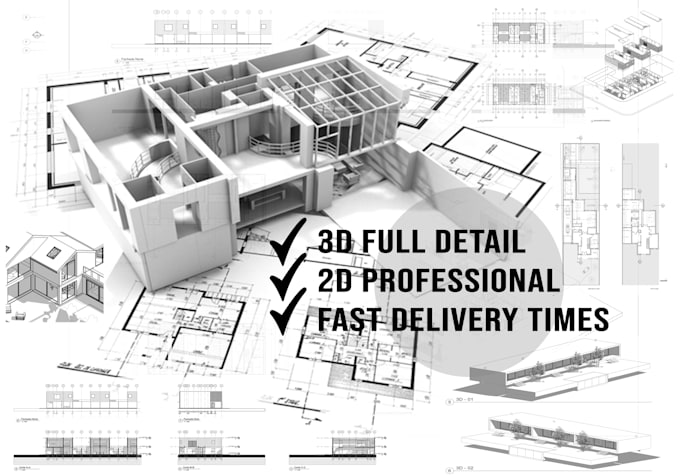 Detailed 2d plans for architectural projects by Robertinocorio | Fiverr