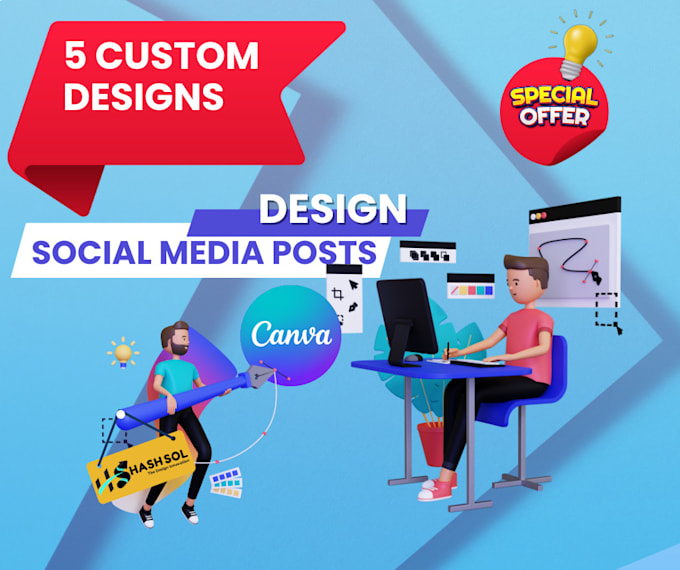 Create 5 professional social media posts for your facebook and ...