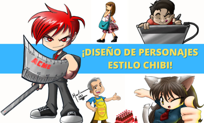 Chibi style character design by Marvicdraw | Fiverr