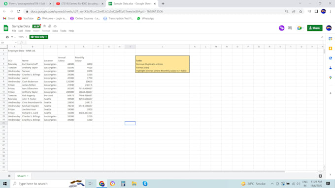 Do data analysis from excel sheet by Anuragmishra709 | Fiverr