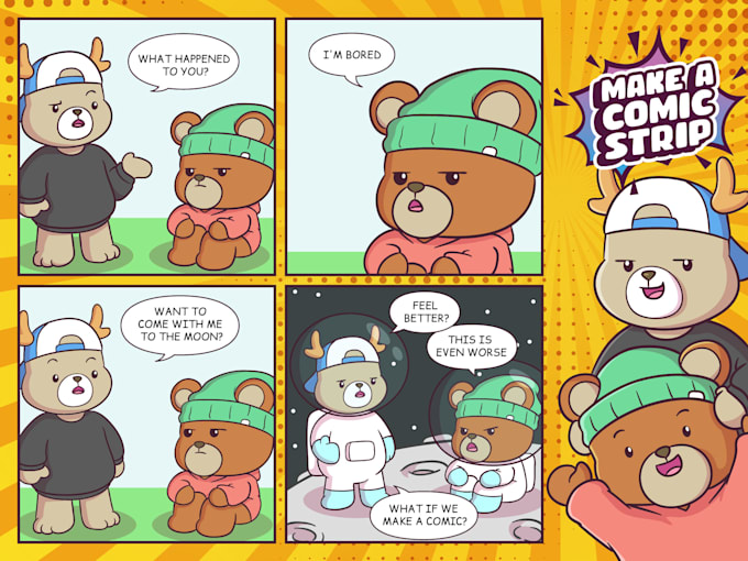 Create comic strip illustrations for your story or brand by Ramialhakim ...