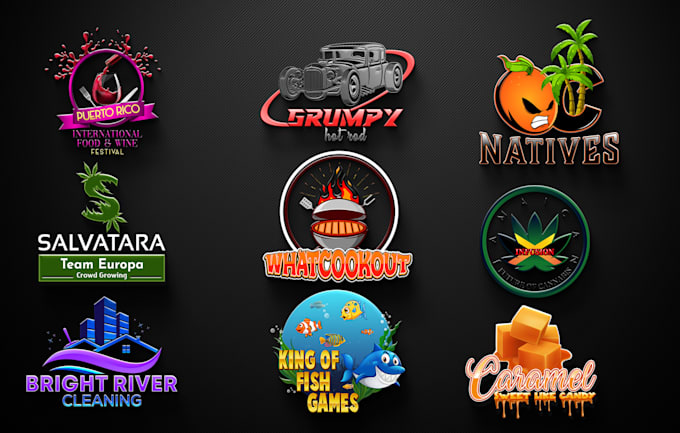 Design custom 3d logo for your brand or business by Seamoonstudio | Fiverr