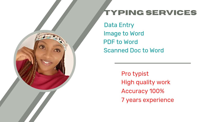 Do any typing job and pdf to word fast and accurately, pro typist by ...