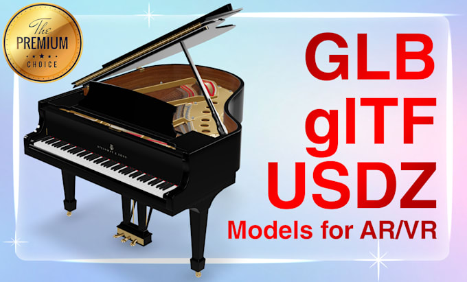 Make realistic 3d glb, gltf and usdz models for ar and vr by Multiversepro | Fiverr